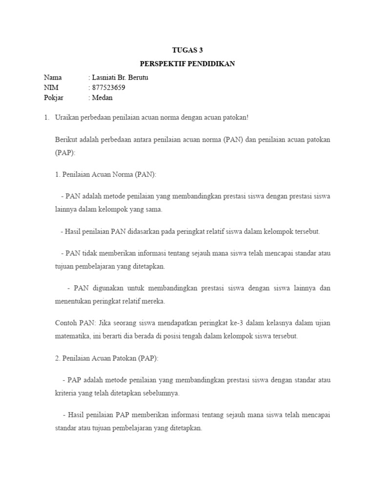 Tugas 3 Perspektif Pendidikan | PDF | Kesehatan Holistik