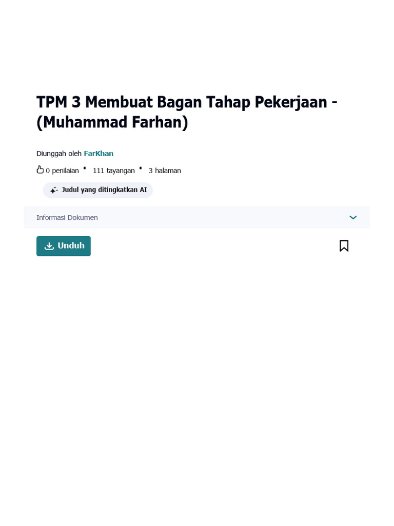 TPM 3 Membuat Bagan Tahap Pekerjaan - (Muhammad Farhan) - PDF | PDF | Bisnis | Ilmu Sosial