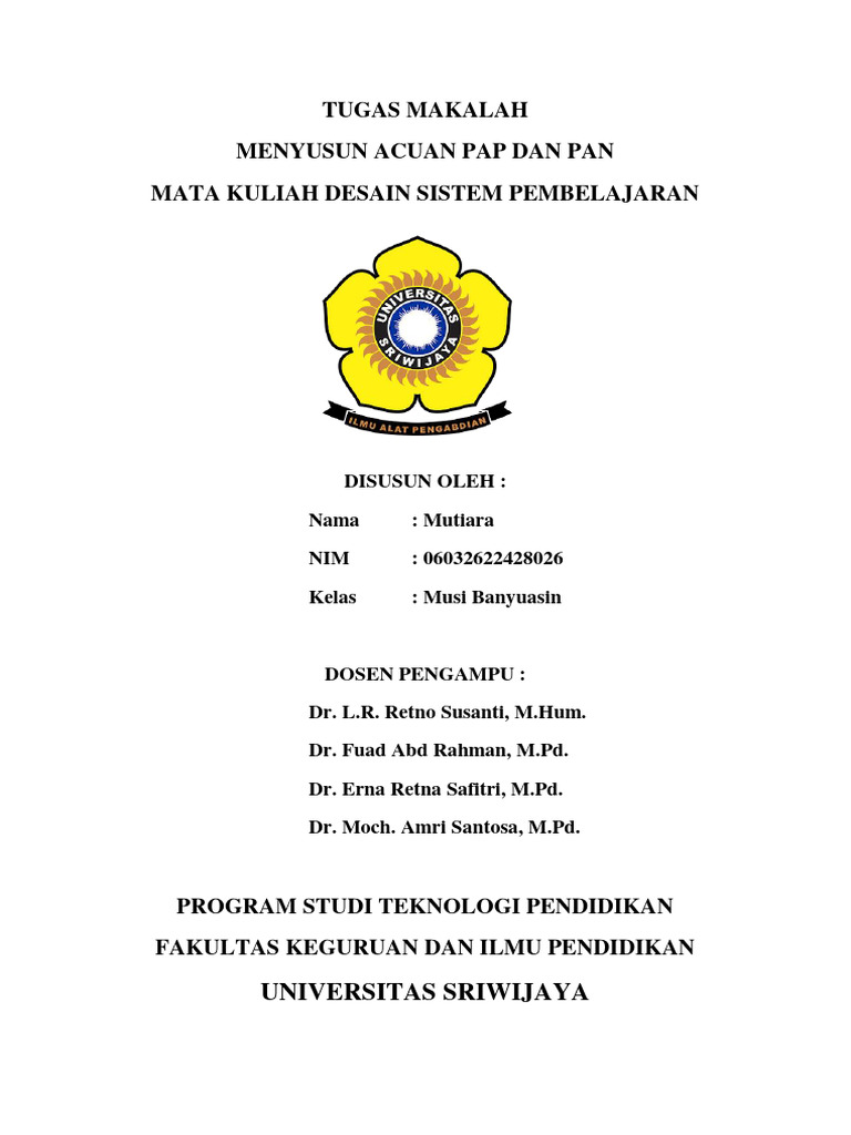 Makalah Menyusun Pap Dan Pan A4 | PDF | Karier & Perkembangan | Bisnis