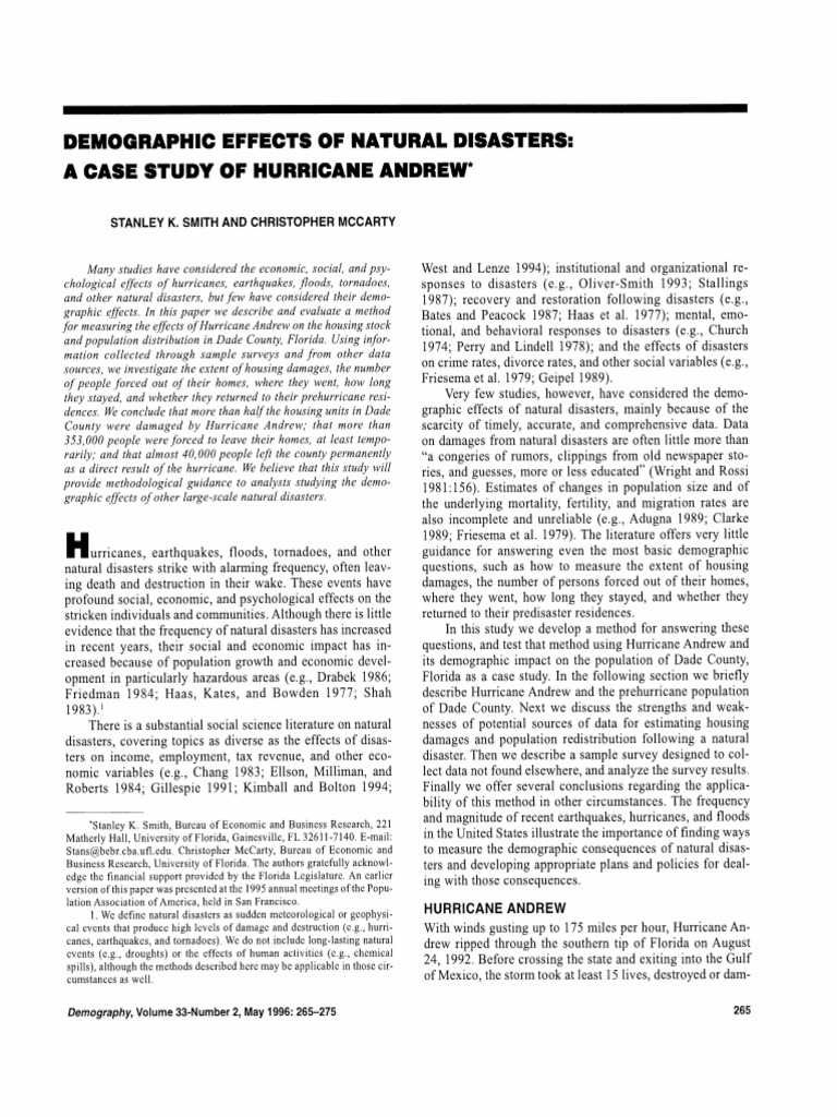 1996 Demog (Hurr Andrew) | PDF