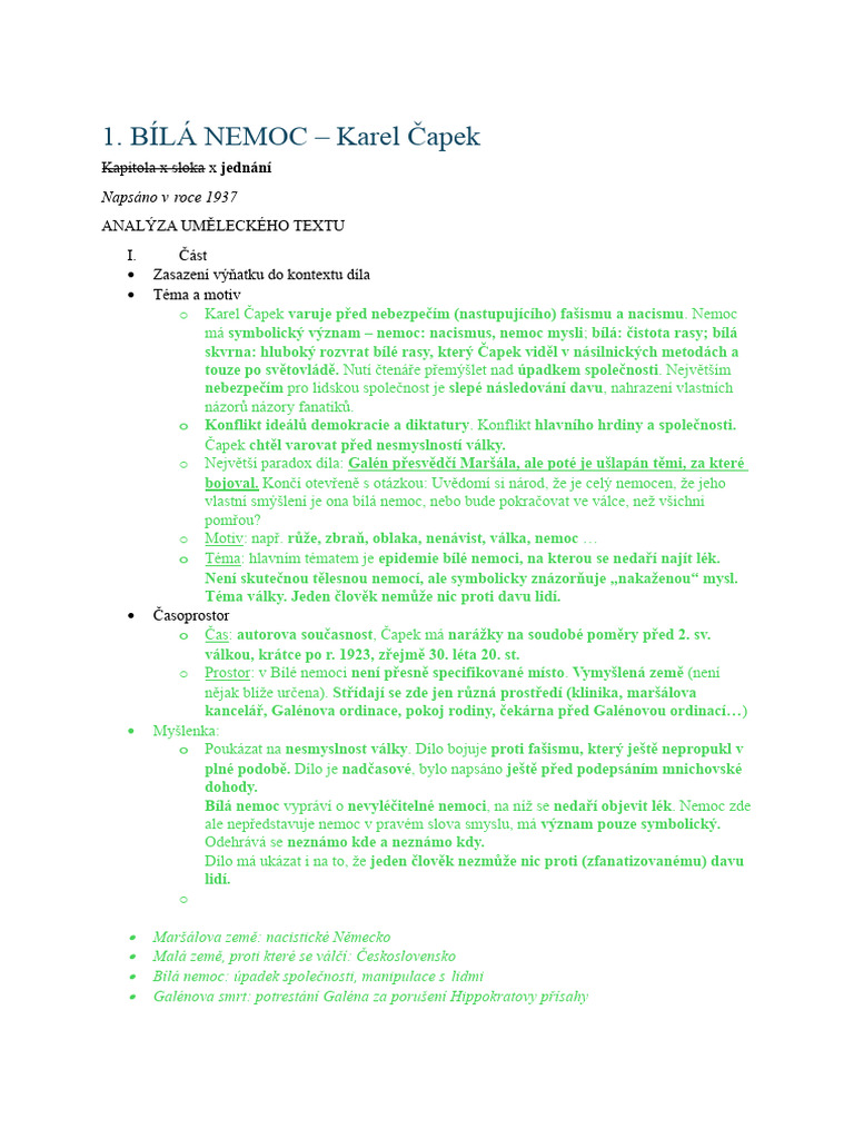 1) Bílá Nemoc | PDF