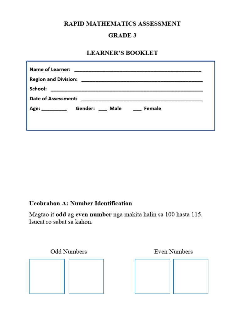 AKEANON_RMA_Grade-3_Learners-Booklet_13-June-2023 | PDF