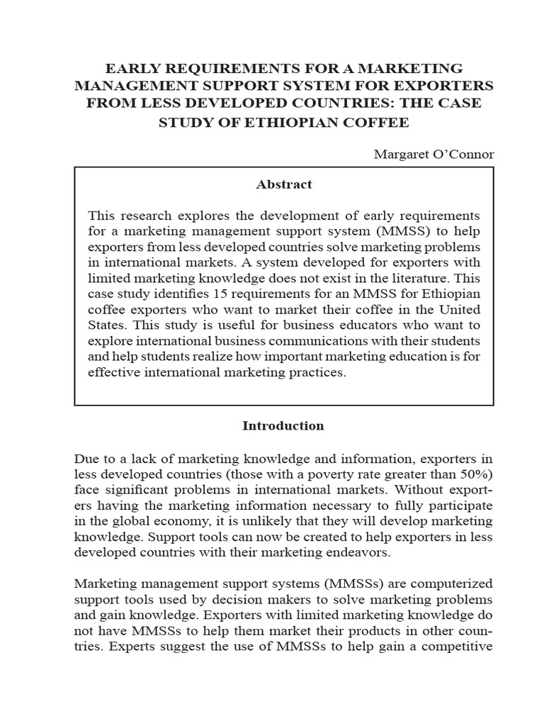 Coffee Case Study in Ethiopia - Asp | PDF | Marketing | Coffee