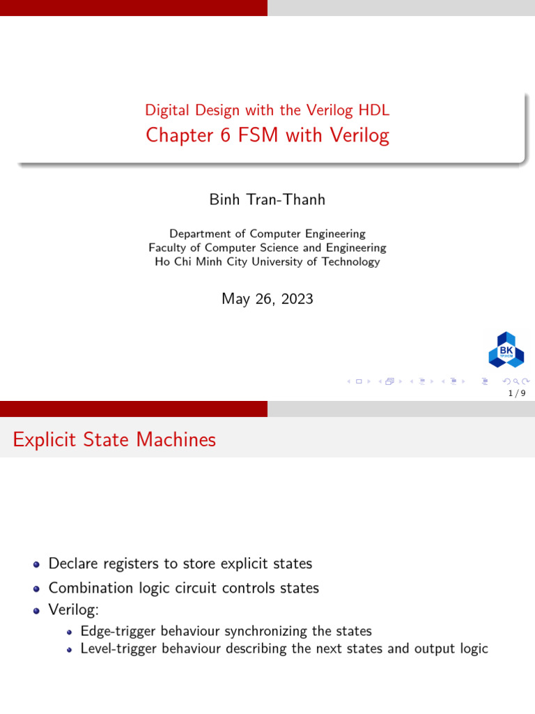 Chapter 6 FSM With Verilog | PDF | Logic Gate | Electrical Engineering