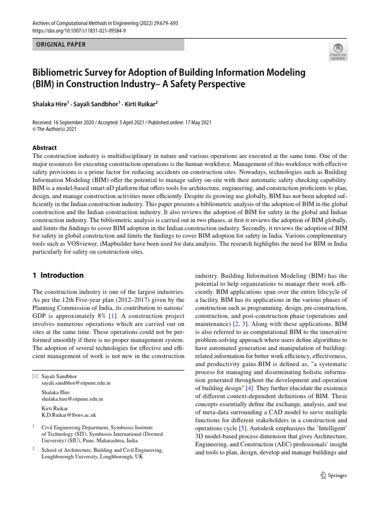 Bibliometric Survey For Adoption of BIM | PDF | Building Information ... Bibliometric Survey For Adoption of BIM | PDF | Building Information ...