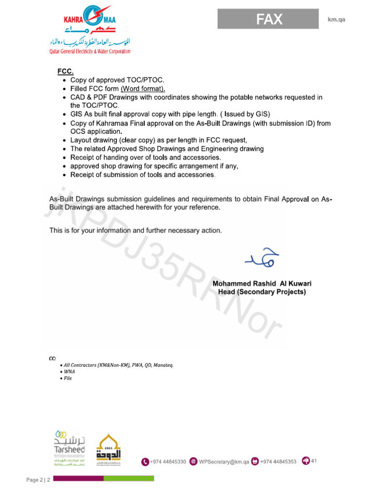 All-TW-TWS-135-2024 WCR-PTOC-FCC Requirements - 2 | PDF