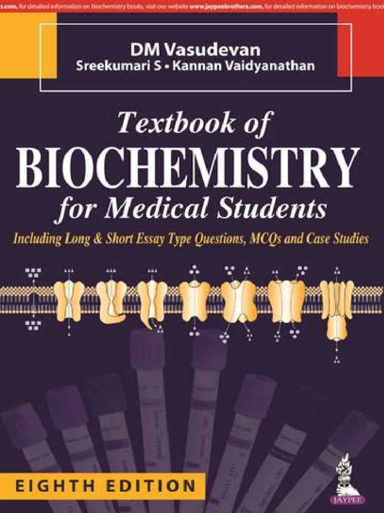 Vasudevan Biochemistry 8th Edition | PDF | Chemistry | Biochemistry