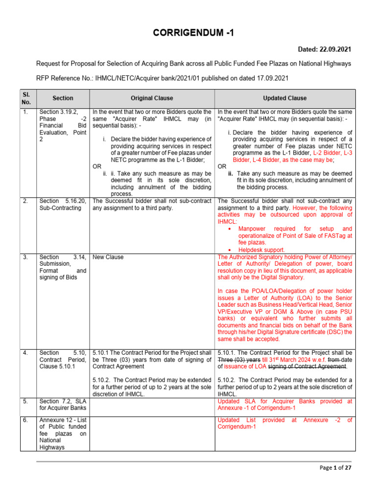Corrigendum 1 Pdf Banks Request For Proposal