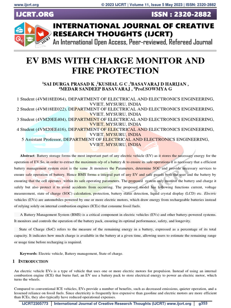 EV BMS@Project | PDF | Rechargeable Battery | Electric Vehicle