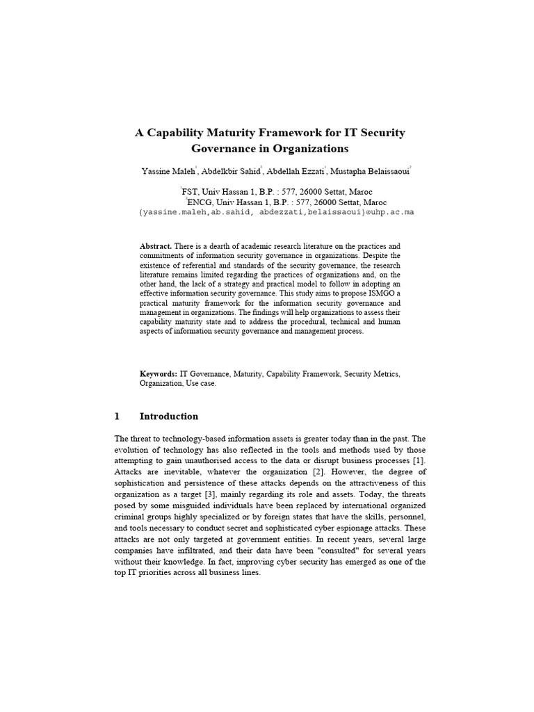 14 - A Capability Maturity Framework For IT Security Governance in ...