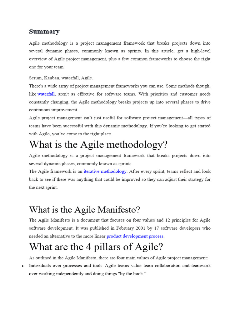 Agile | PDF | Agile Software Development | Software Development Process
