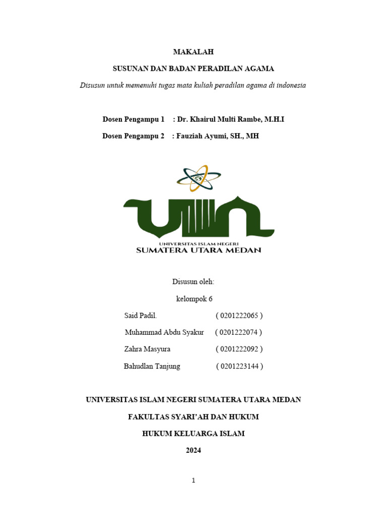 Peradilan Agama Di Indonesia Kel 6-2 | PDF