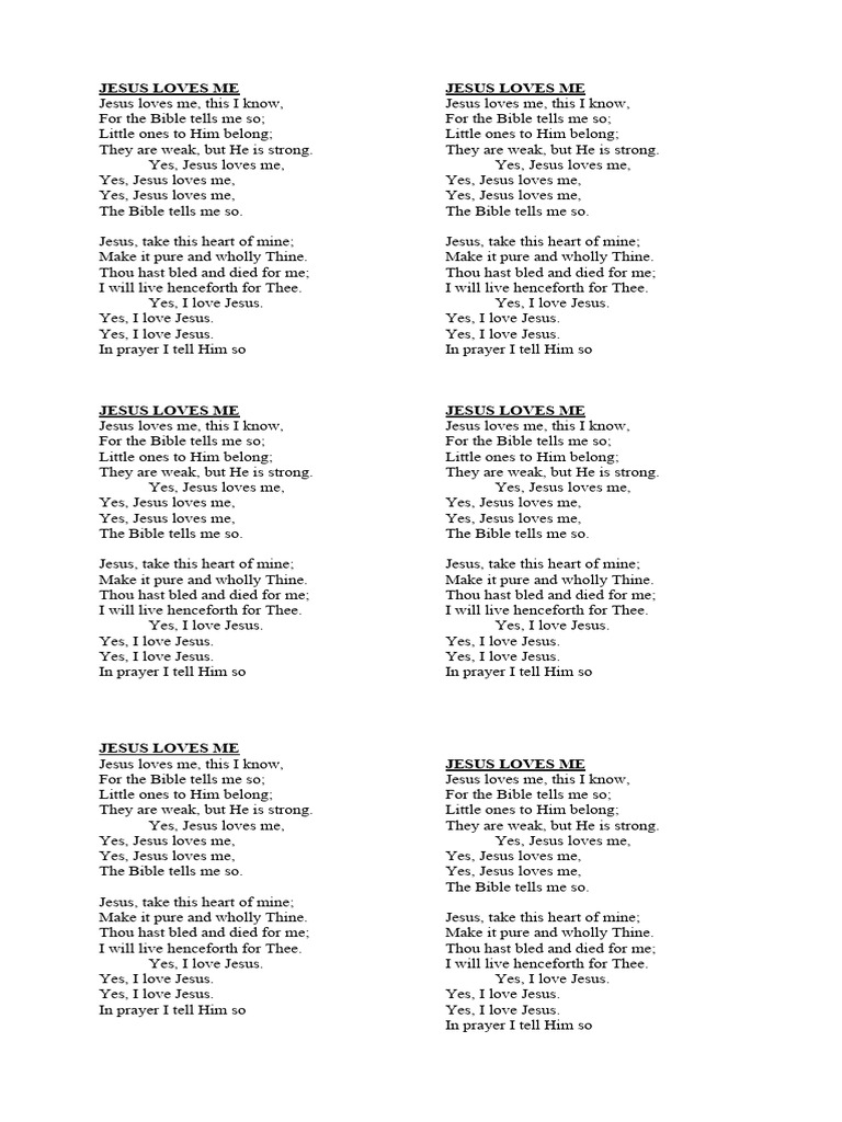 Lagu Jesus Loves Me | PDF | Thou | Languages Of The United Kingdom