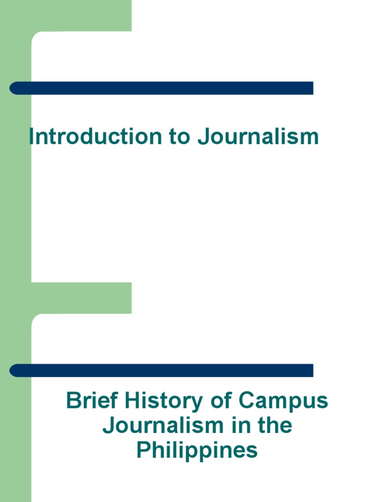 Introduction To Journalism | PDF | News | Journalism