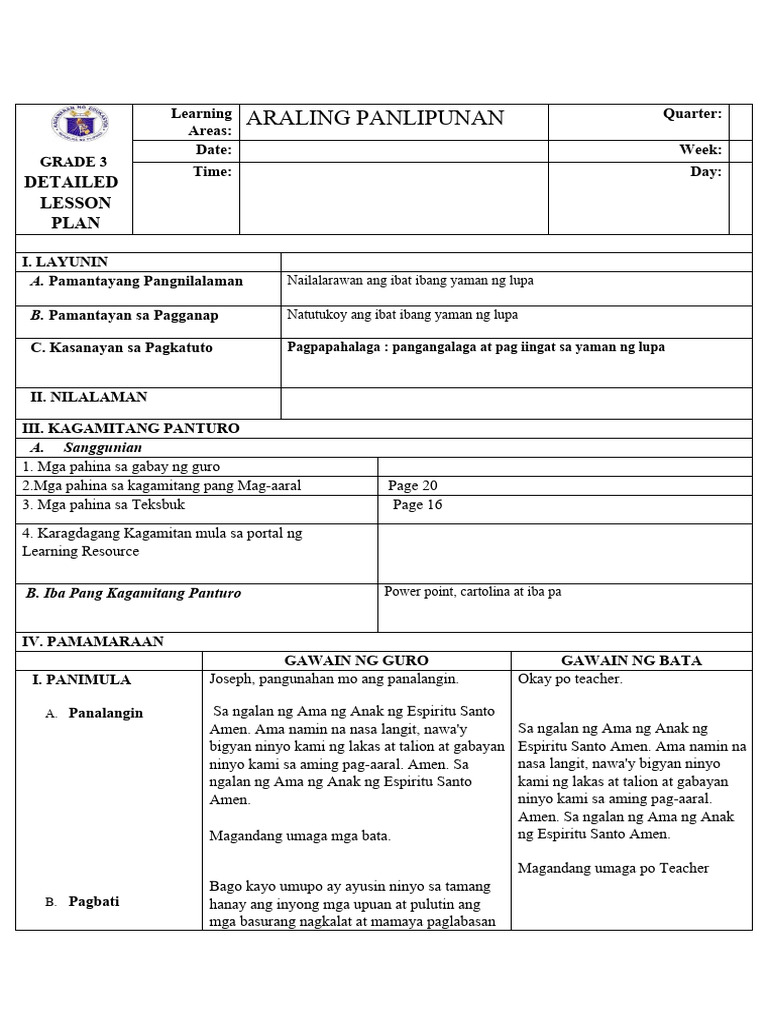 Detailed Lesson Plan Filipino Final (1) (1) .1715513653448 | PDF
