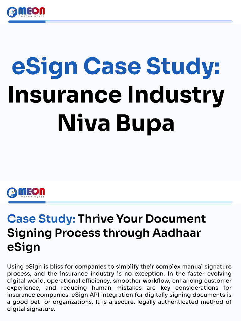Niva Bupa ESign Case Study | PDF | Insurance | Authentication