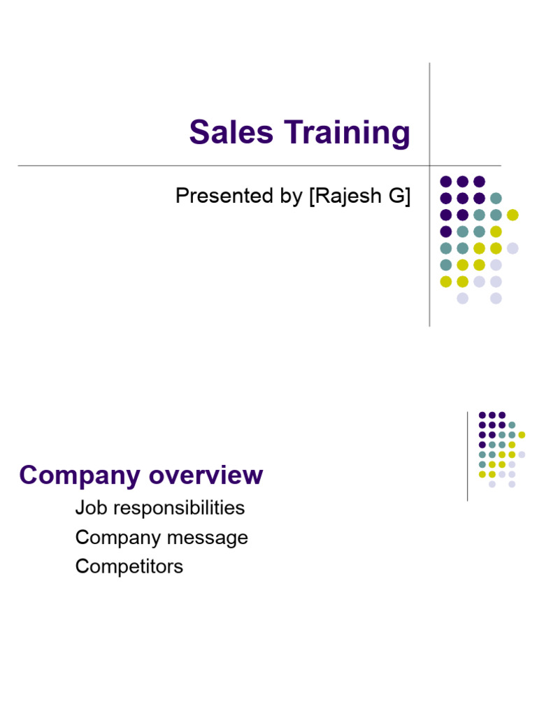 Sales Training | PDF