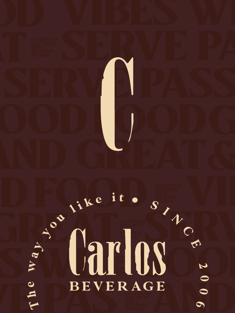 Carlos Menu Beverage | PDF | Drink | Smoothie