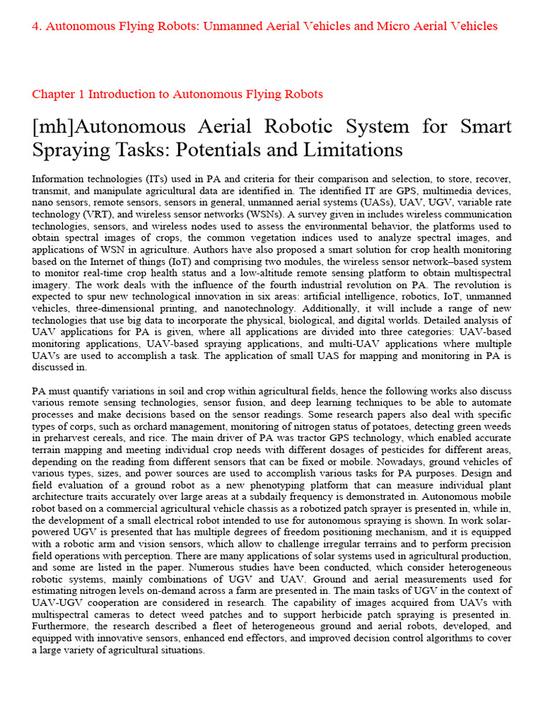 Autonomous Flying Robots - Unmanned Aerial Vehicles and Micro Aerial ...