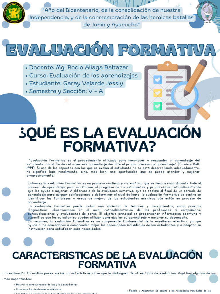 Evaluación Formativa | PDF | Evaluación | Aprendizaje