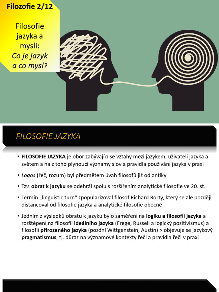 12 Filozofie2-Filosofie+jazyka | PDF