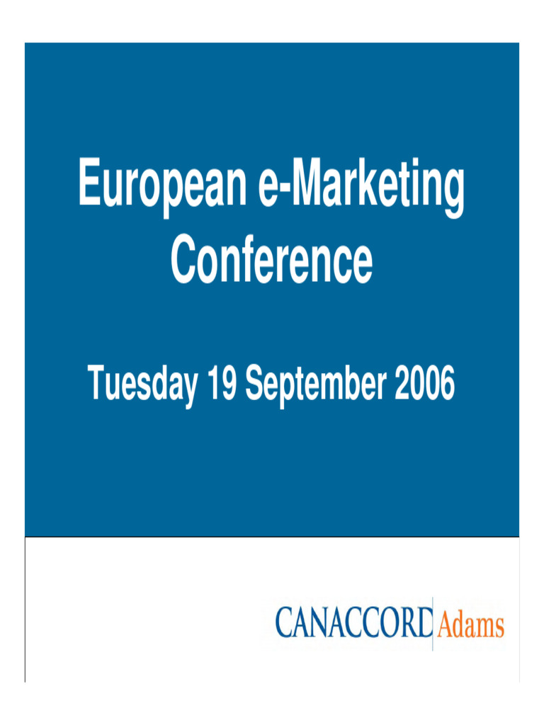 European e-Marketing Conference Insights | PDF | Direct Marketing ...