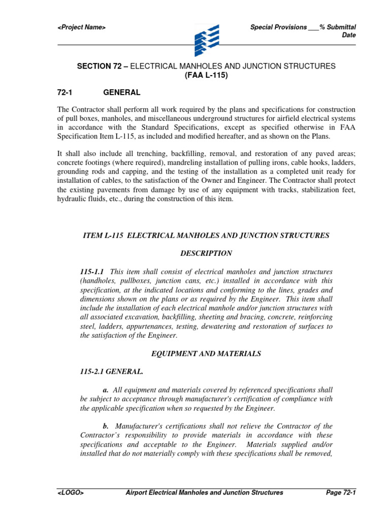 S72 Manhole Structures | PDF | Concrete | Specification (Technical Standard)