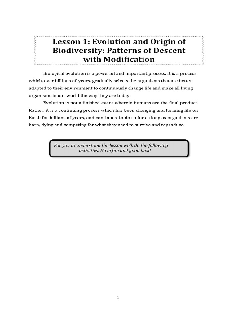 Gen Bio 2 Module 3 | PDF | Taxonomy (Biology) | Natural Selection