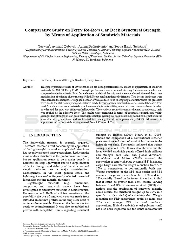 Comparative Study On Ferry Ro-Ro's Car Deck Structural Strength by ...