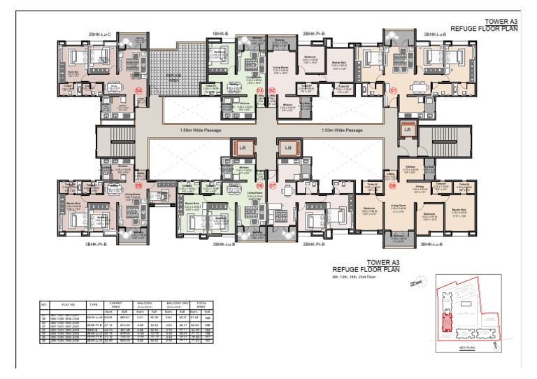 A3 Tower - Refuge Floor | PDF | Bedroom | Interior Design