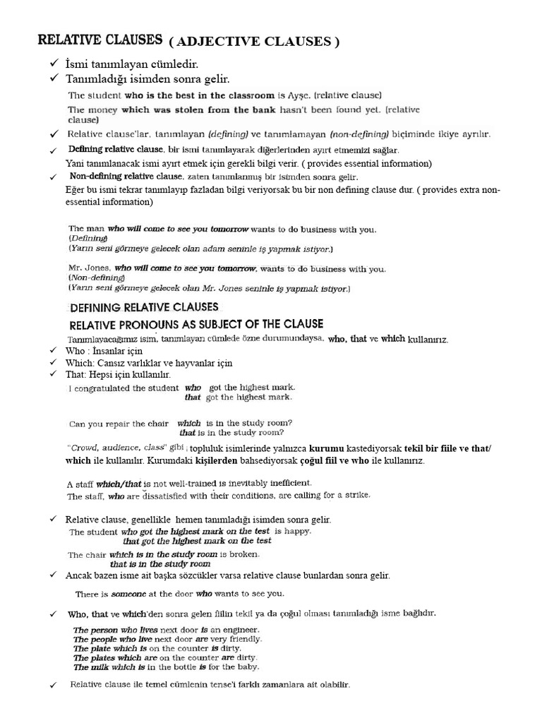 Relative Clauses | PDF