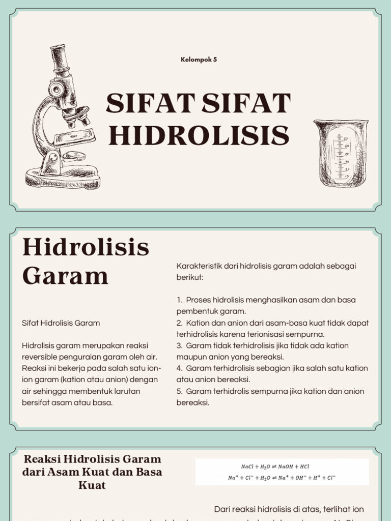 Sifat Sifat Hidrolisis | PDF