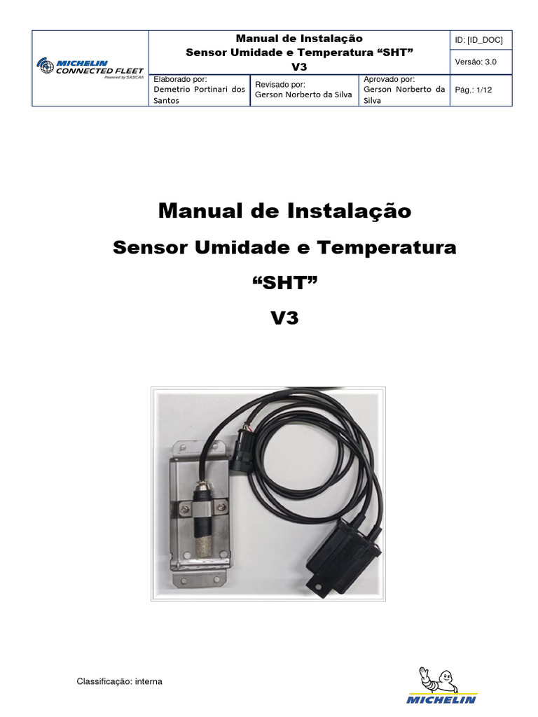 Instalação do Sensor SHT: Manual V3 | PDF | Umidade