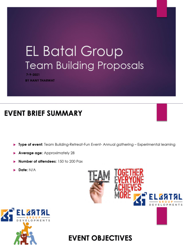 EL Batal Team Building Proposal 7-9-2021 | PDF | Cognition