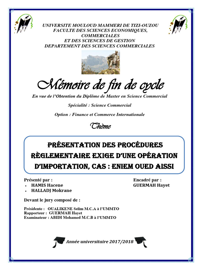 Memoire Final | PDF | Avantage comparatif | Accord général sur les tarifs douaniers et le commerce