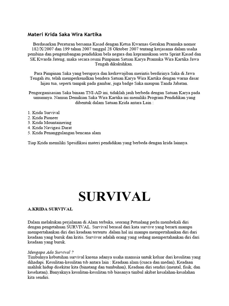 Materi Krida Saka Wira Kartika | PDF