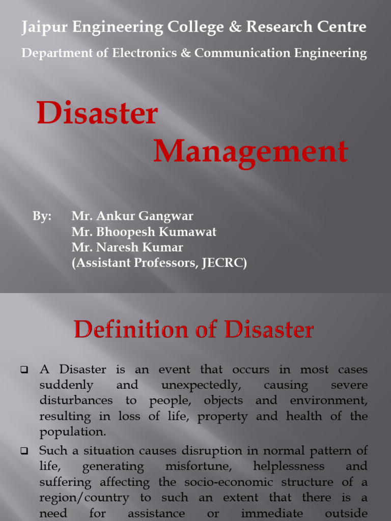 Disaster Management Unit 1 & 2 | Download Free PDF | Natural Disasters ...
