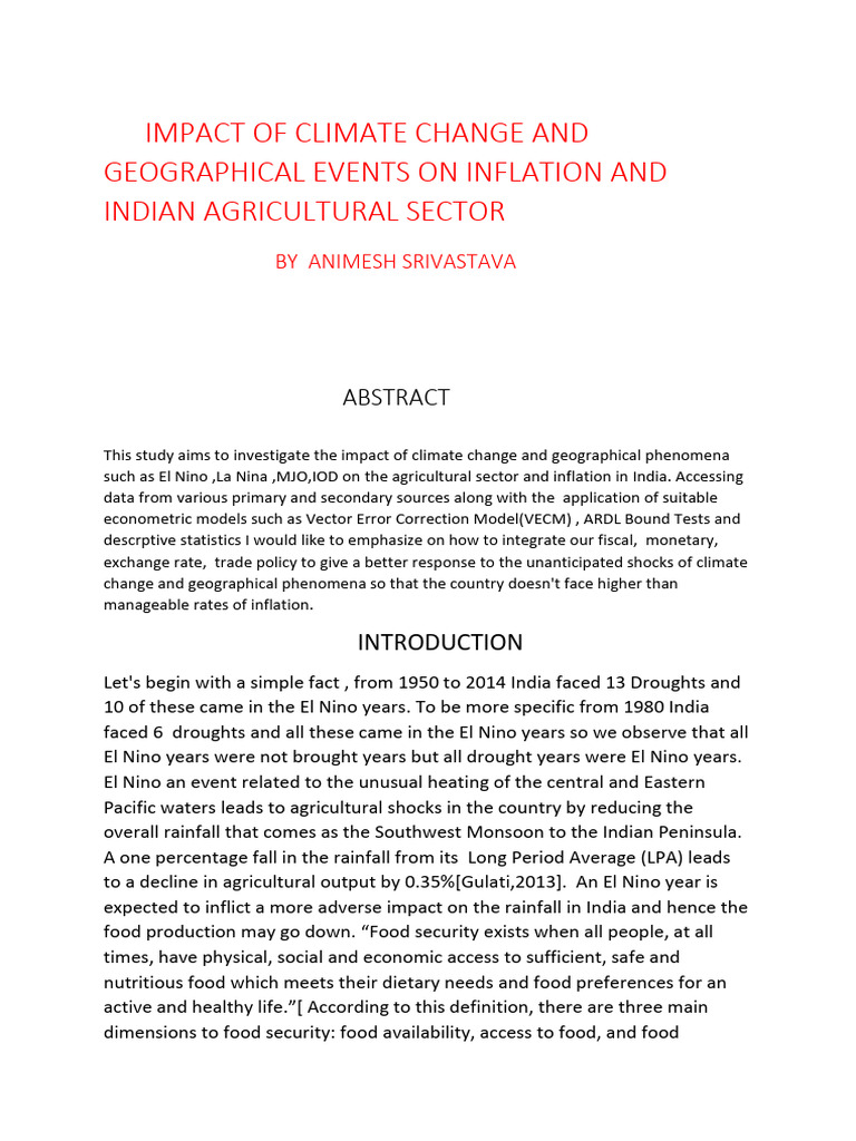 Abstract | Download Free PDF | Water Scarcity | Climate Change