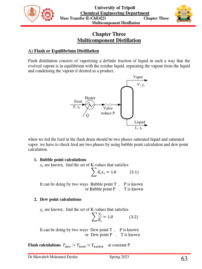 Chapter 3 Multicomponent Distillation - Shortcut Methods | PDF | Distillation | Scientific Phenomena