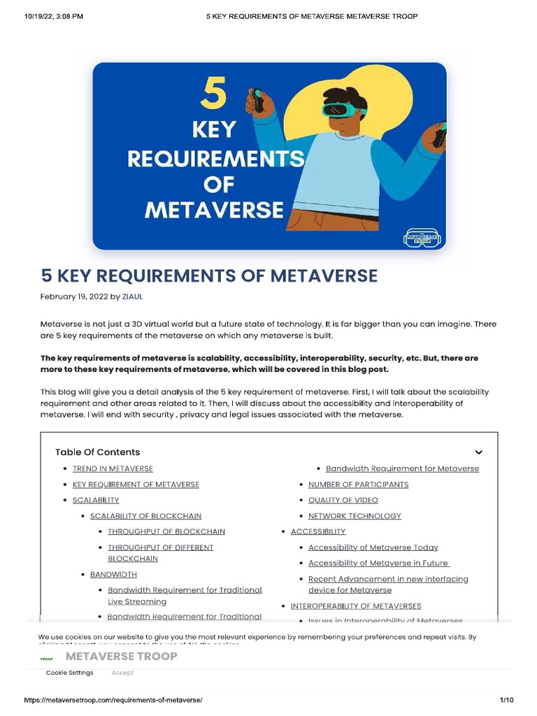 5 Key Requirements of Metaverse | PDF