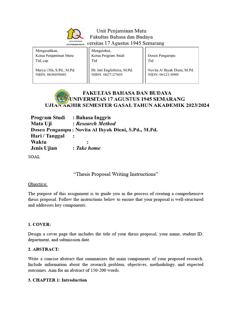 Uas Research Method | Download Free PDF | Methodology | Thesis