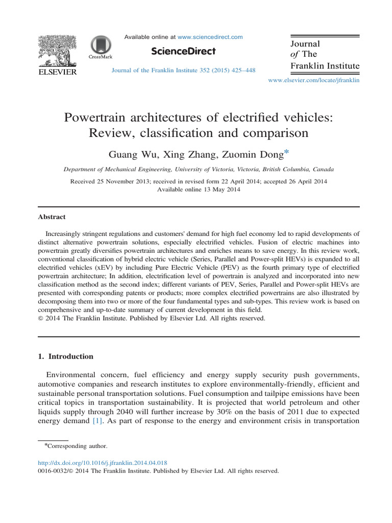 Electrified Powertrain Architectures | PDF | Manual Transmission ...