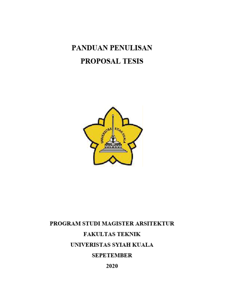 Panduan Proposal Tesis Arsitektur | PDF