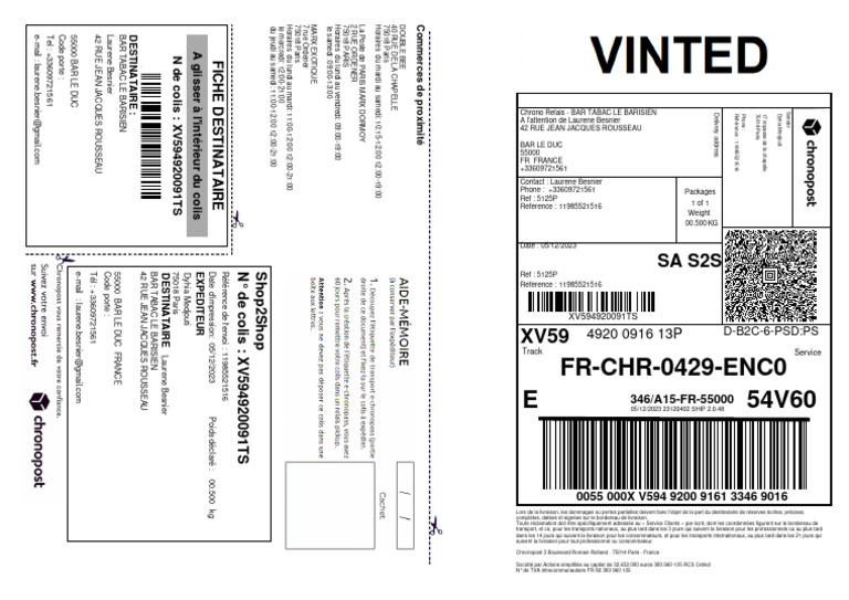 Informations sur la livraison Vinted | PDF