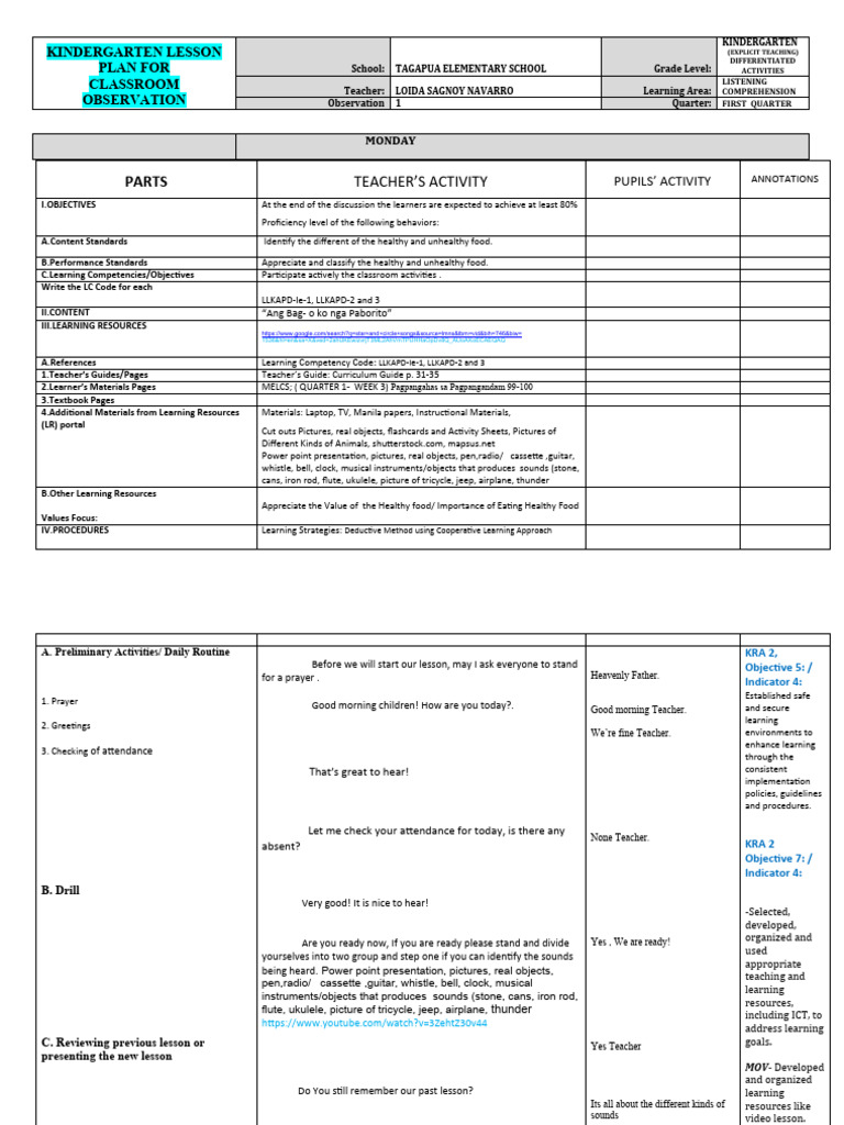 Cot-1st Quarter-. Week 3- Detailed Lesson Pla With Annotations Pages 31-35. Final | Download ...