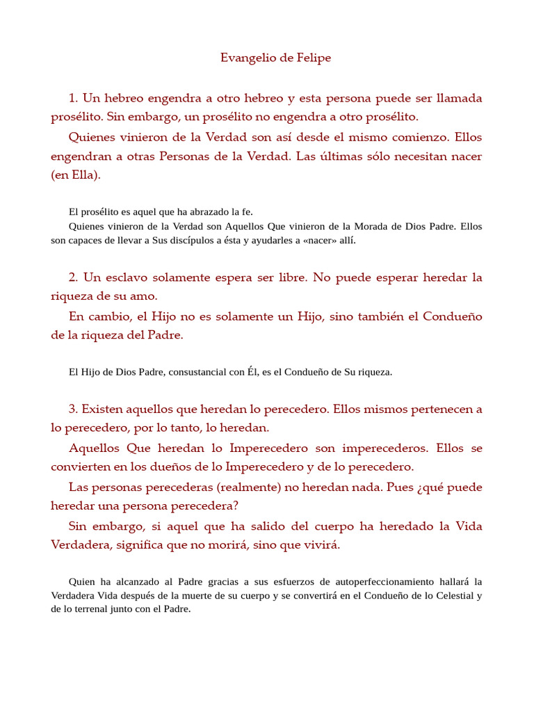 Evangelio de Felipe | PDF | Jesús | Resurrección