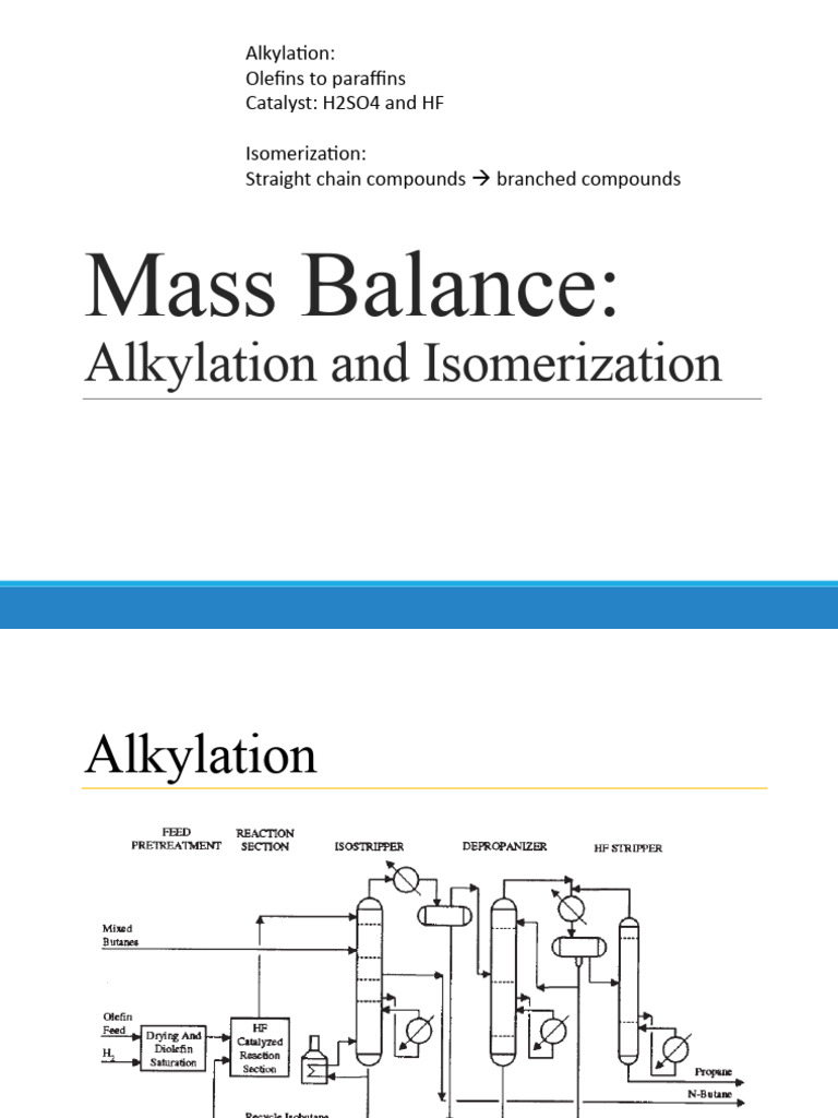 Unit 5 Refinery Balances Alkylator and Isomerizer | PDF | Chemical ...