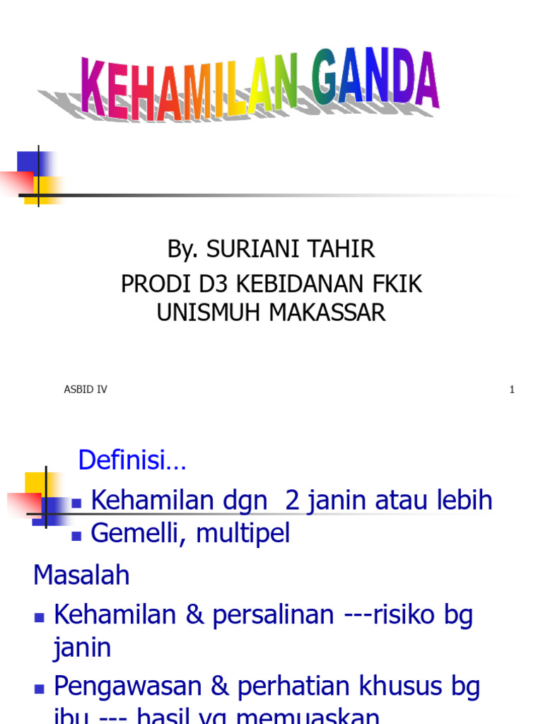 Penanganan Kehamilan Ganda dan Risiko | PDF