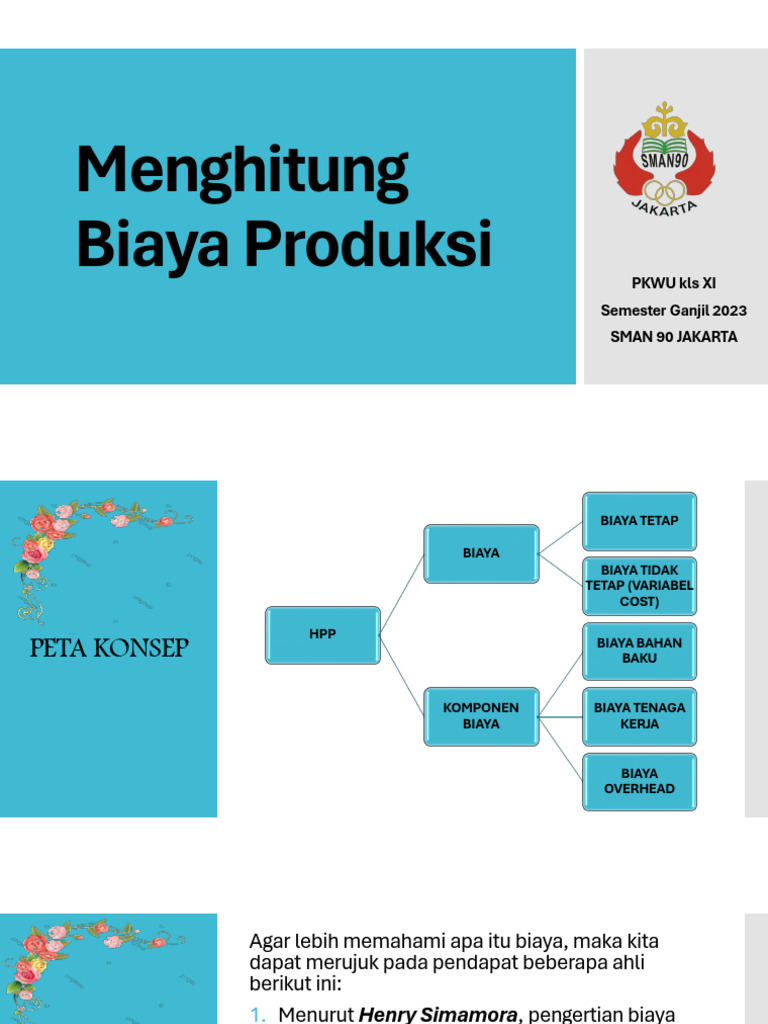 Menghitung Biaya Produksi PKWU Kelas XI | PDF