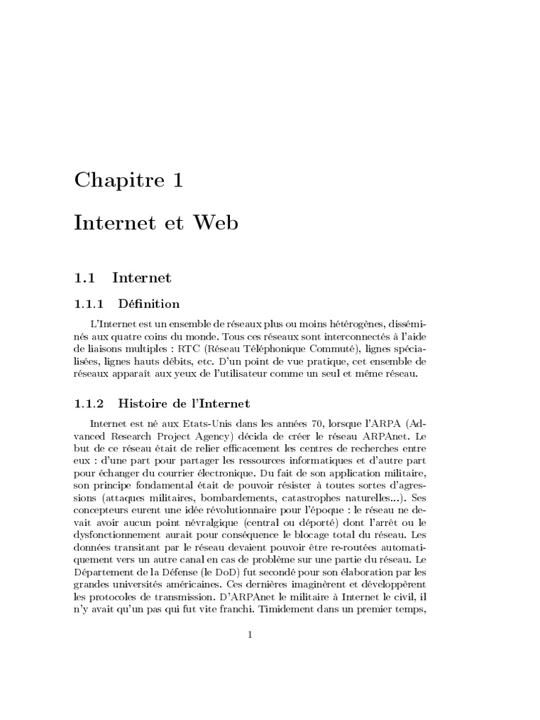Chapitre2 Internet Et Web | PDF | Internet | Internet et Web